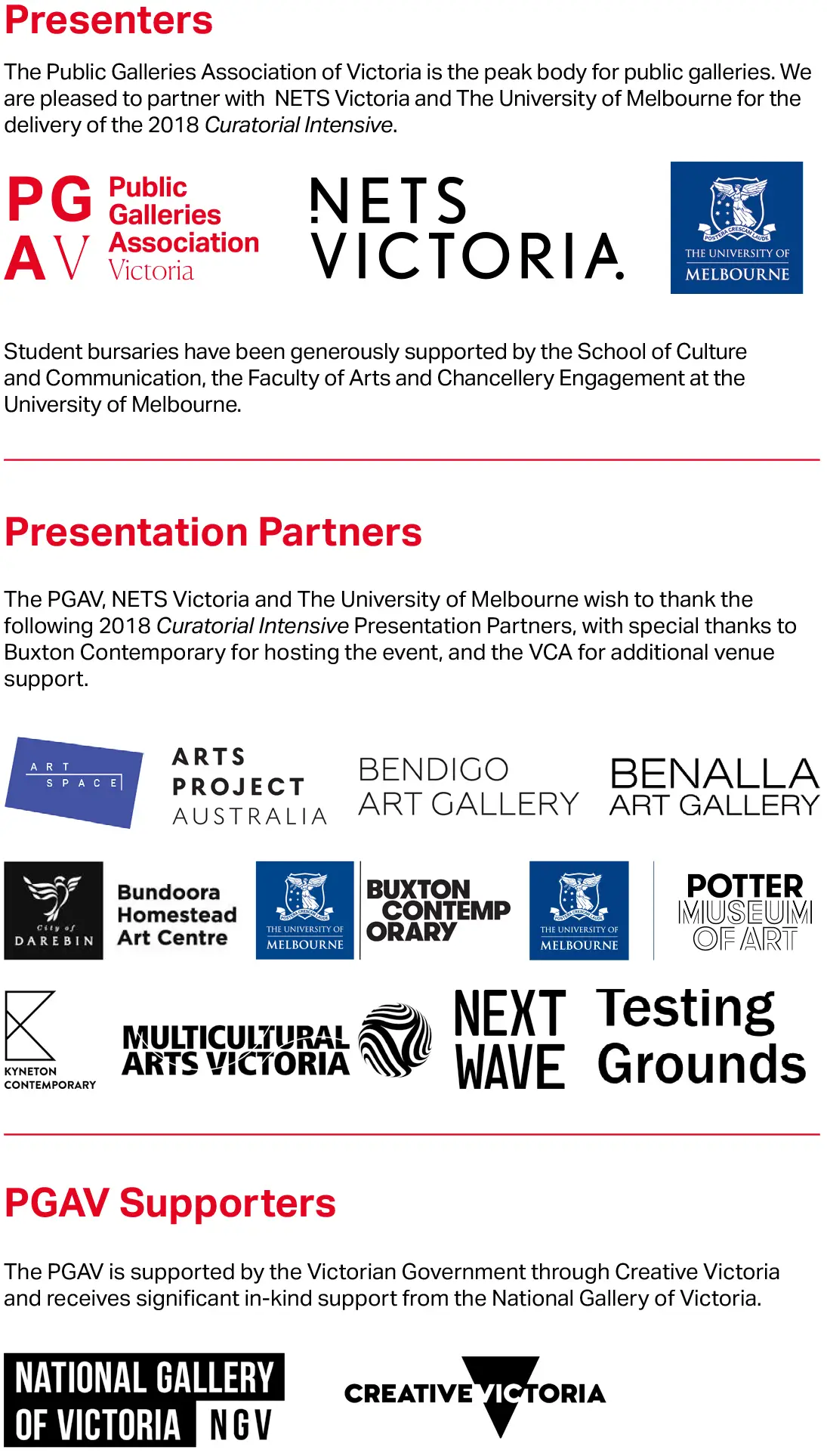 2018 Curatorial Intensive