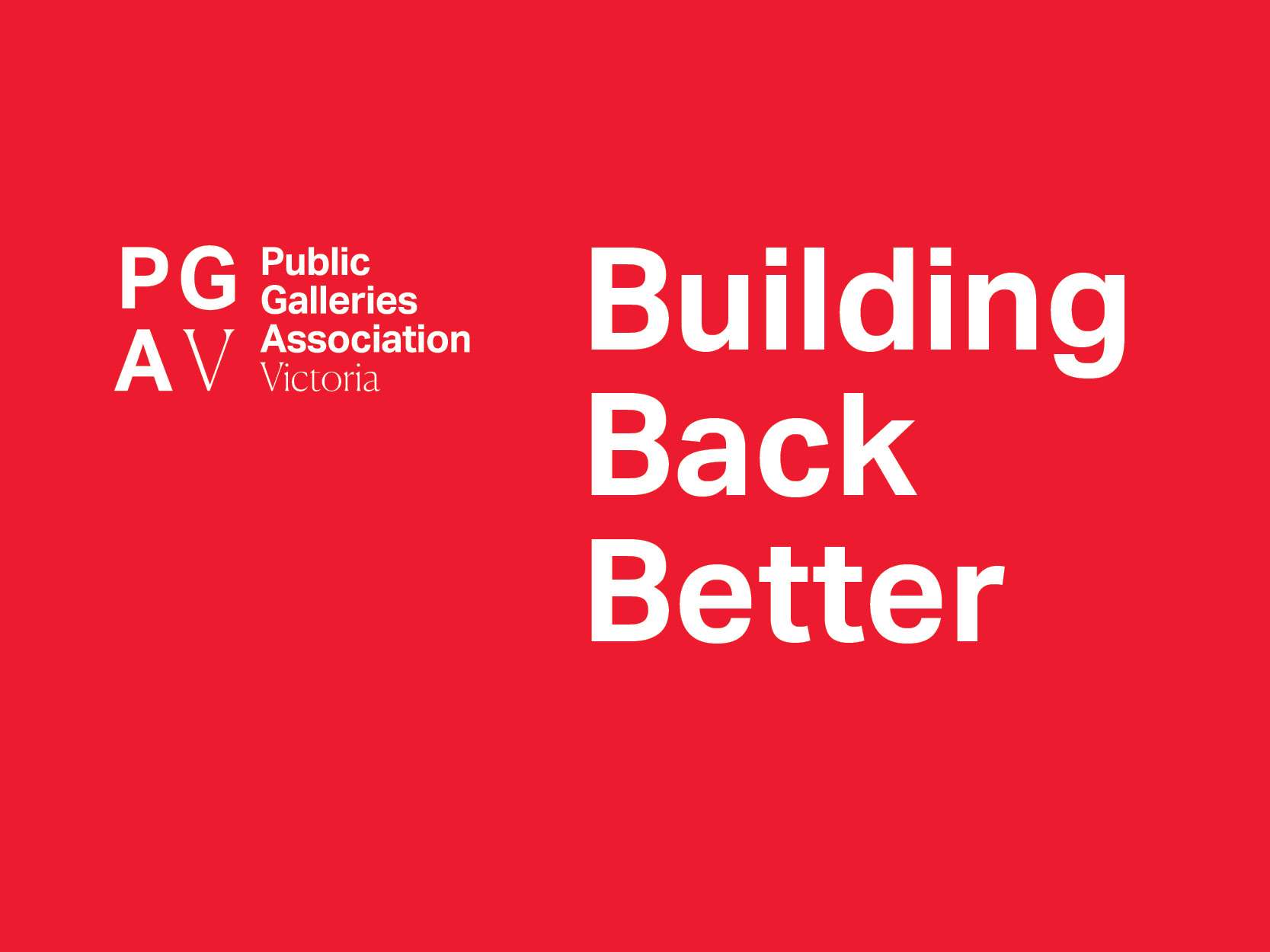 Building Back Better